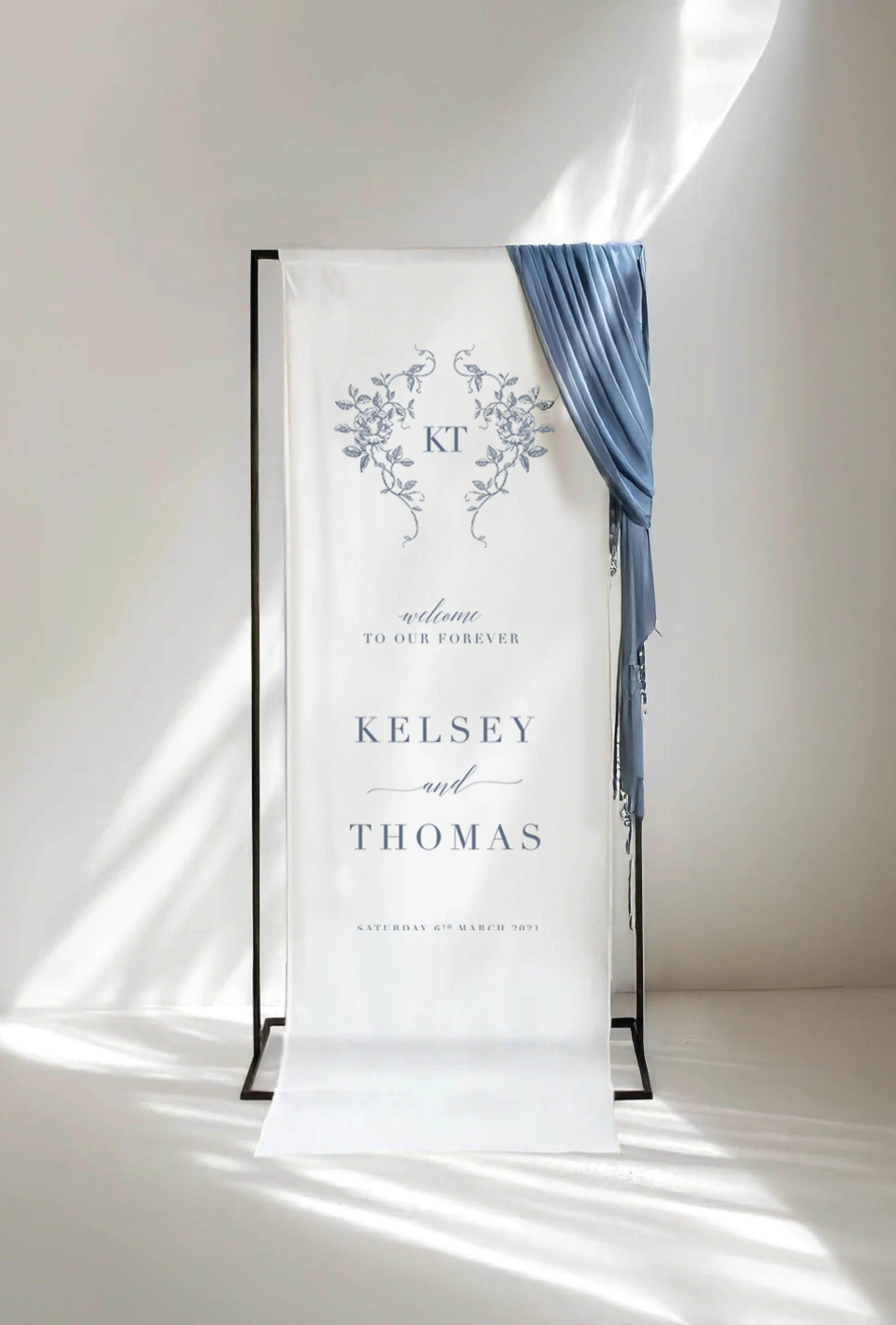 Fabric Wedding Sign | Soft & Elegant Custom Design – Wedding Signs