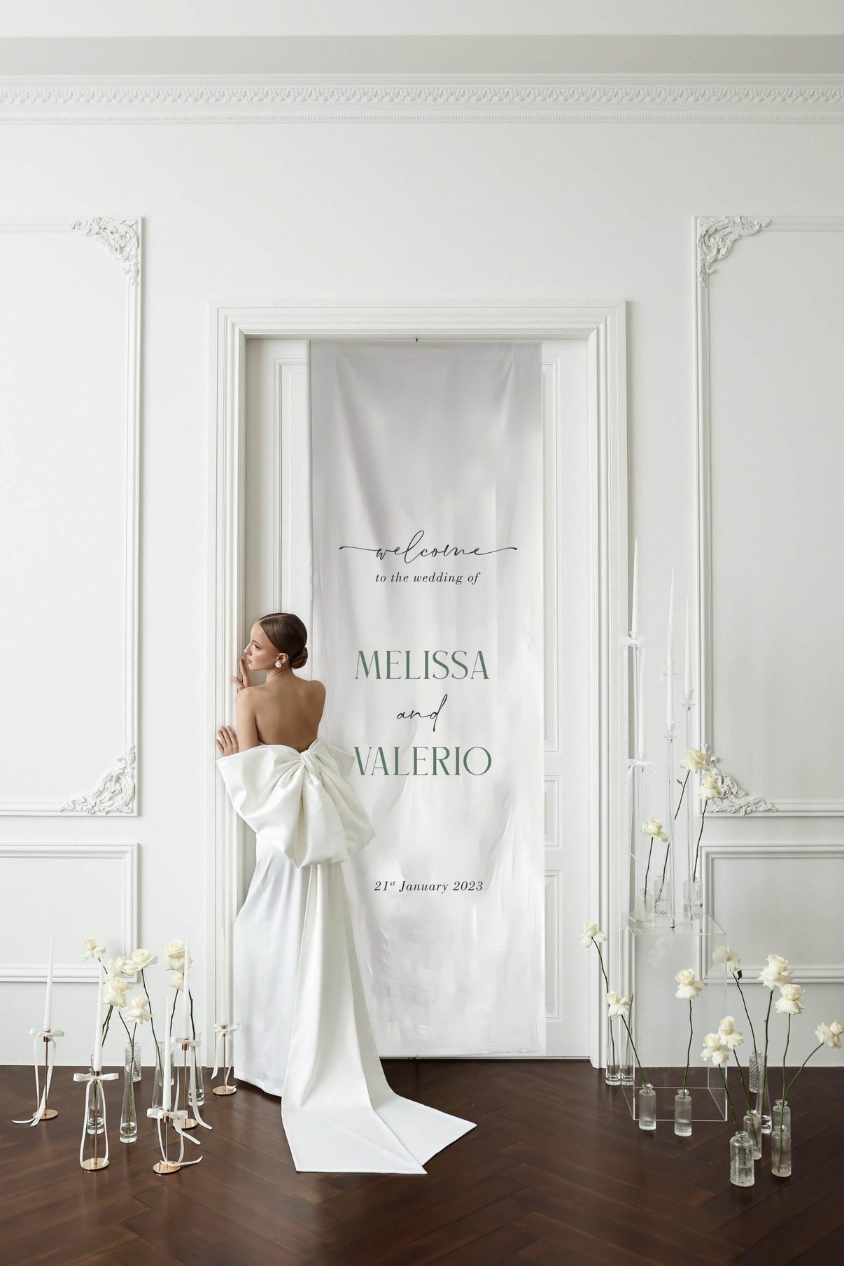 Fabric Wedding Sign | Soft & Elegant Custom Design – Wedding Signs