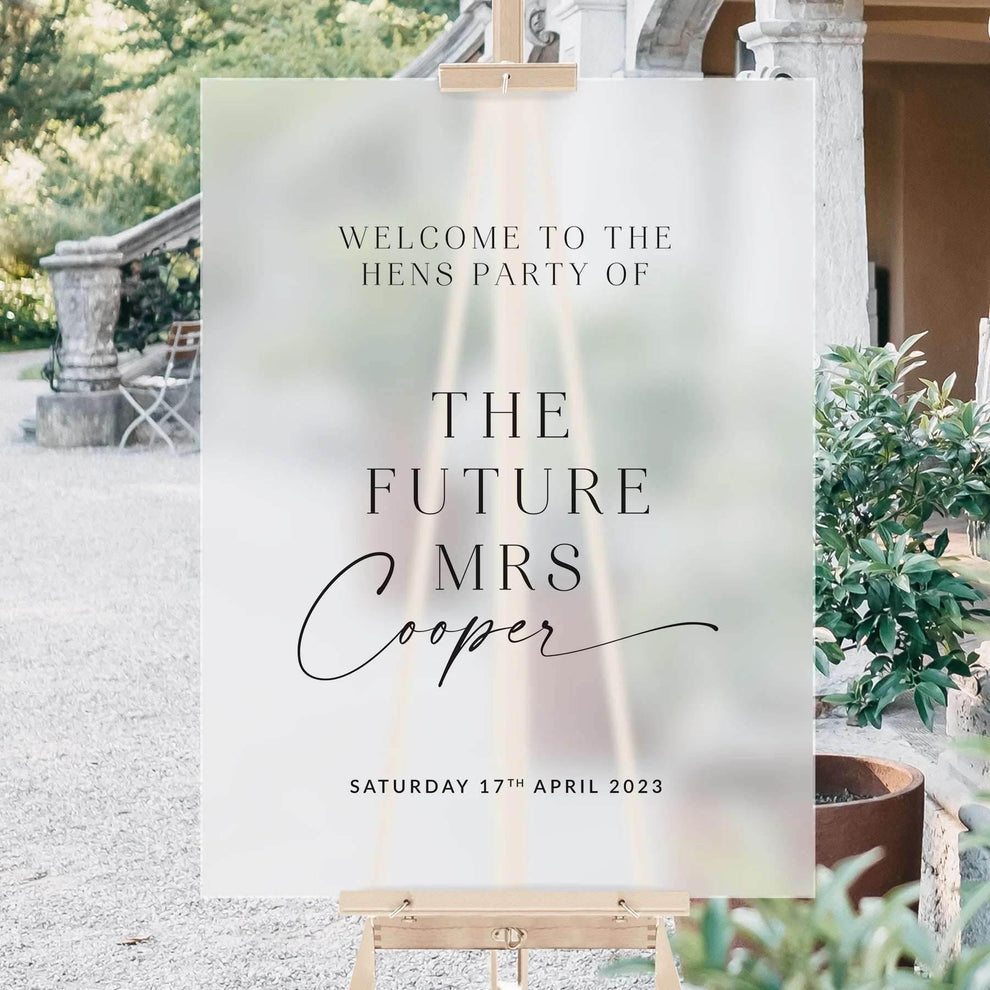 Personalised Hens Party Welcome Sign – Stylish & Fun | Wedding Signs ...